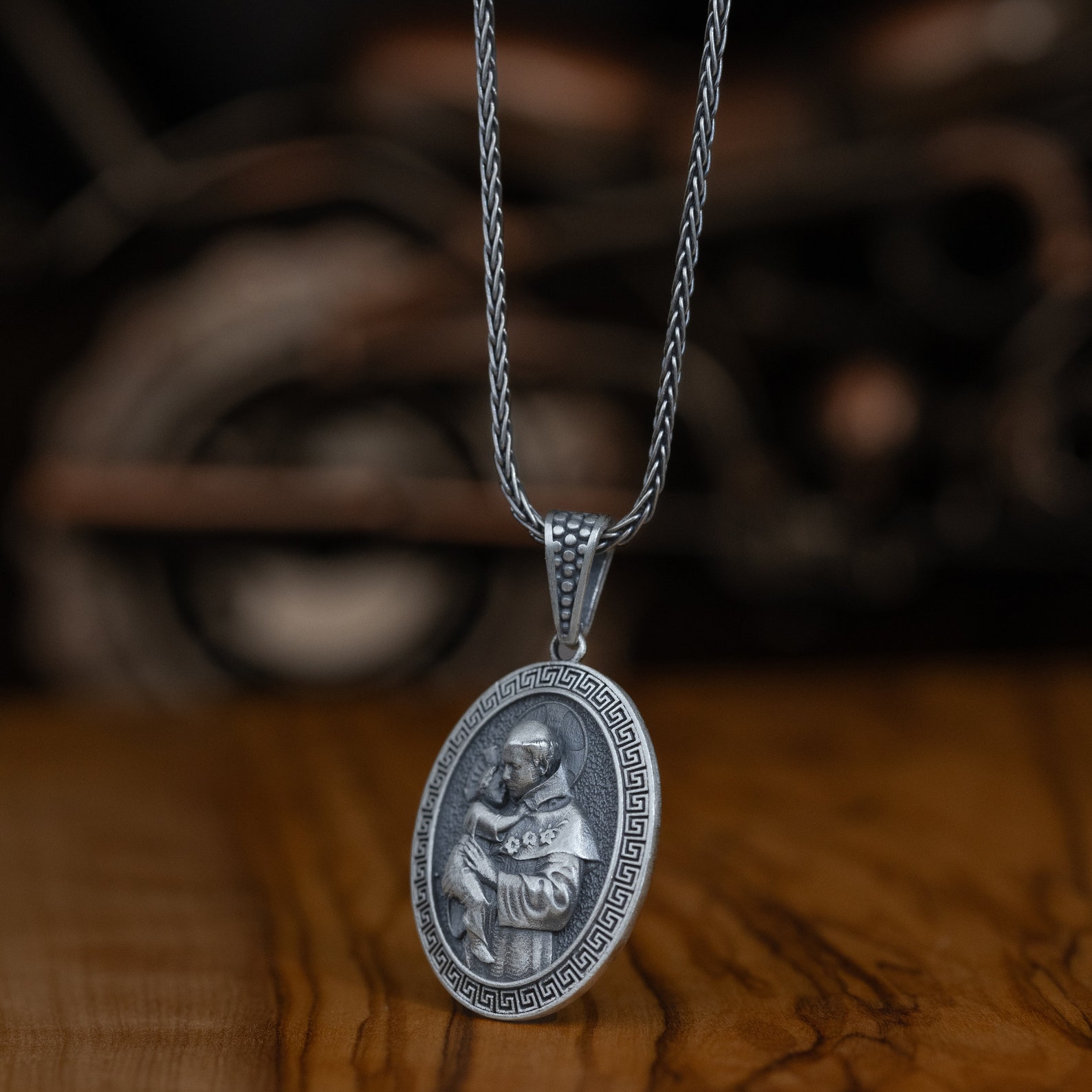 Unique Sterling Silver Saint Joseph Personalized Necklace, Saint Joseph ...
