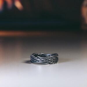 Handmade Sterling Silver Angel Wings Men Wedding Ring Angel - Etsy