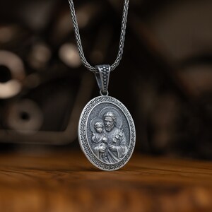 Saint Joseph Mens Necklace, St Joseph Catholic Personalized Necklace ...