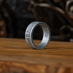 Maori Art Mens Ring in 925 Sterling Silver, New Zealand Native Ring for ...