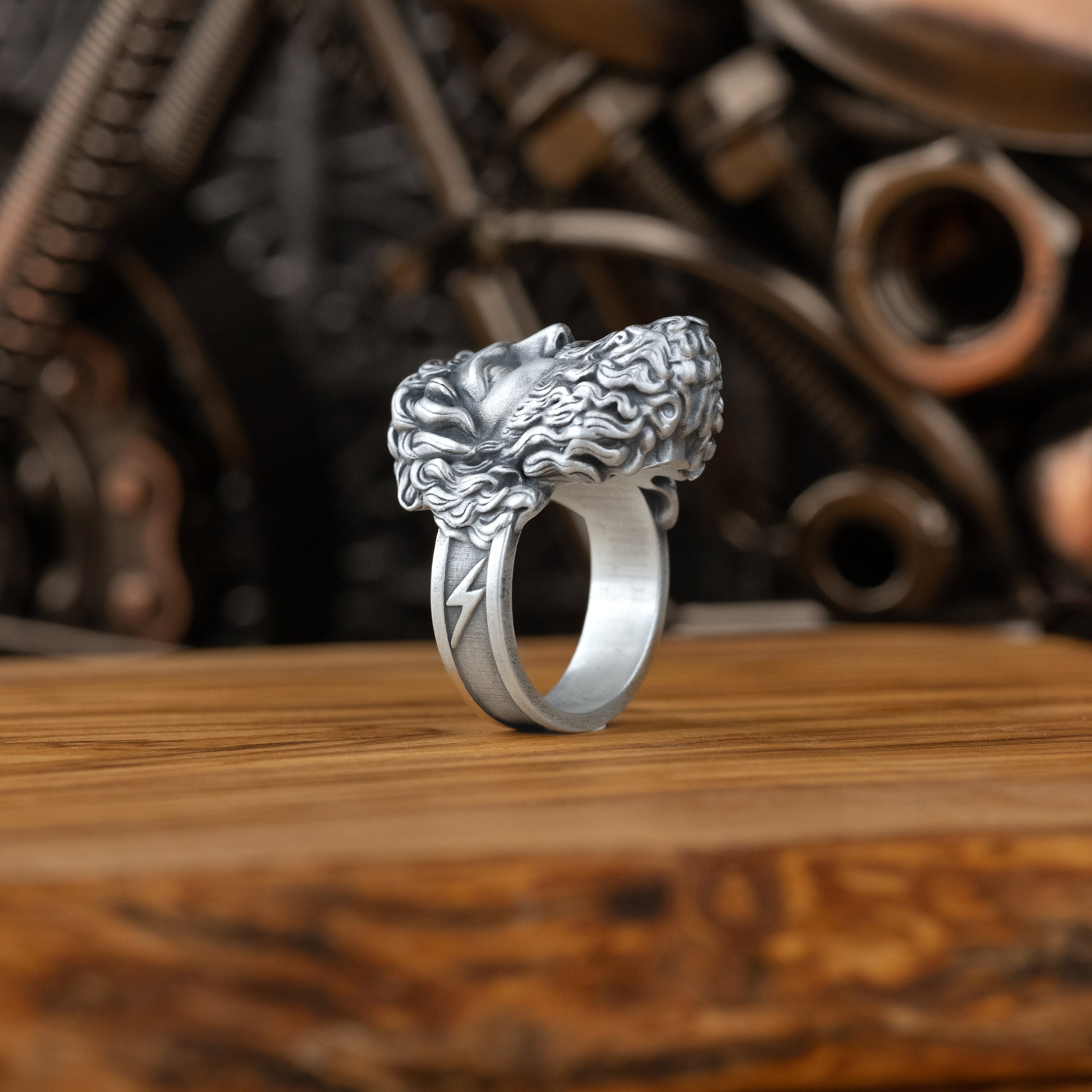 Handmade Zeus King of the Gods Ancient Ring, 925 Silver Greek Mythology ...