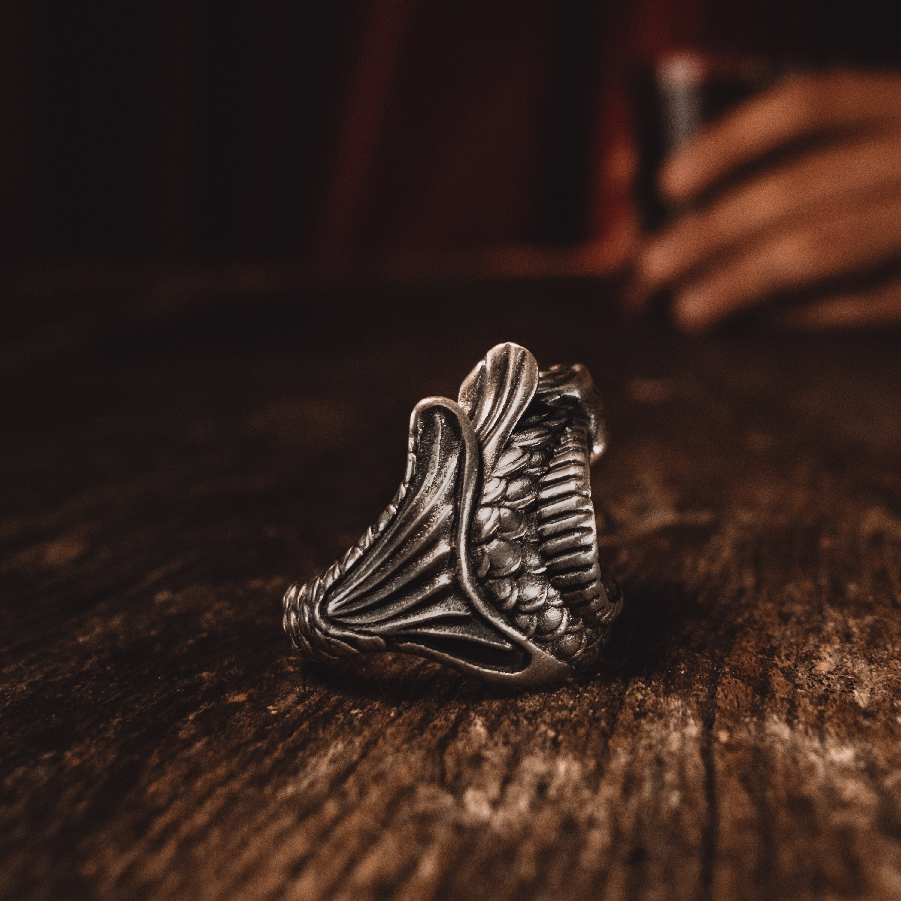 Japanese Koi Fish Cool Silver Ring, Carp Ring for Boyfriend, Sea Animal ...