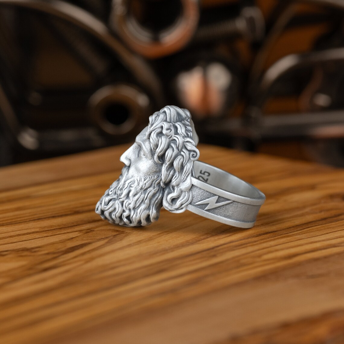 Handmade Zeus King of the Gods Ancient Ring, 925 Silver Greek Mythology ...