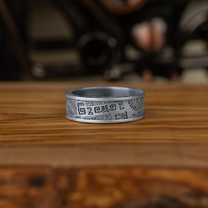 Maori Art Mens Ring in 925 Sterling Silver, New Zealand Native Ring for ...
