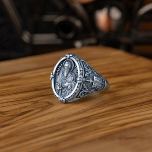 St Paul Apostle Sword Handmade Silver Men Ring With Bible Symbol ...