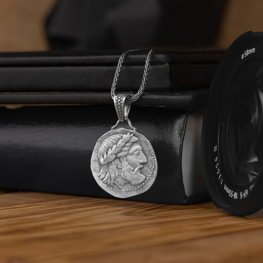 King Philip of Macedon Coin Silver Necklace, Ancient Greek Coin ...
