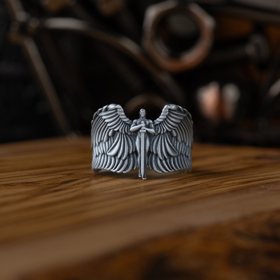 Archangel Michael Extraordinary Ring, Saint Michael Faith Ring ...