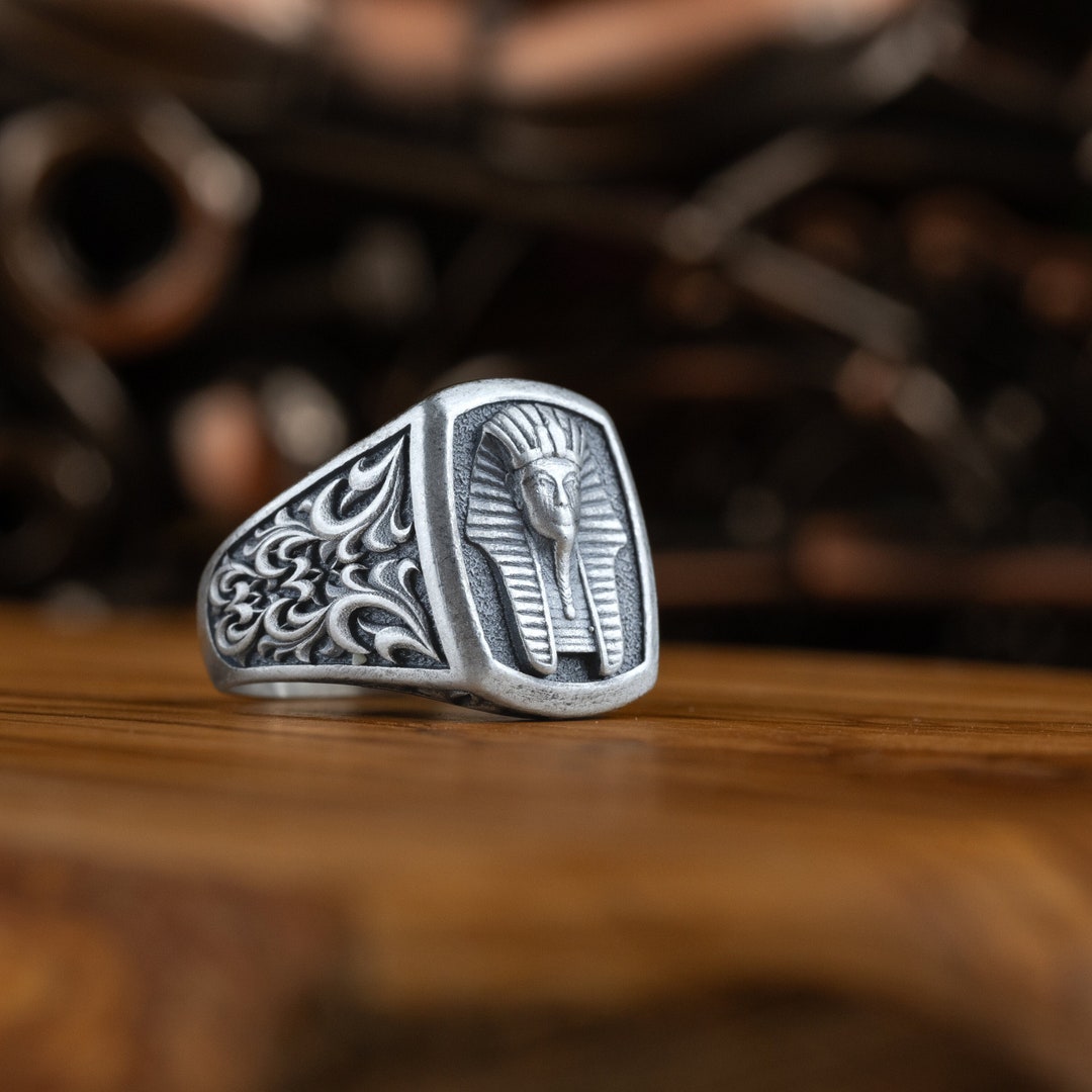 Ancient Egypt Pharaoh King Tutankhamun Signet Ring, Egyptian Mythology ...