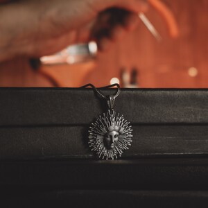 Greek Mythology Apollo Silver Men Necklace, Apollo Sun God Unique Mens ...