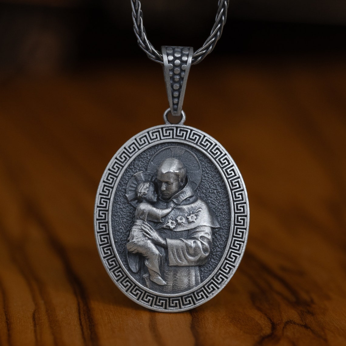 Unique Sterling Silver Saint Joseph Personalized Necklace, Saint Joseph ...
