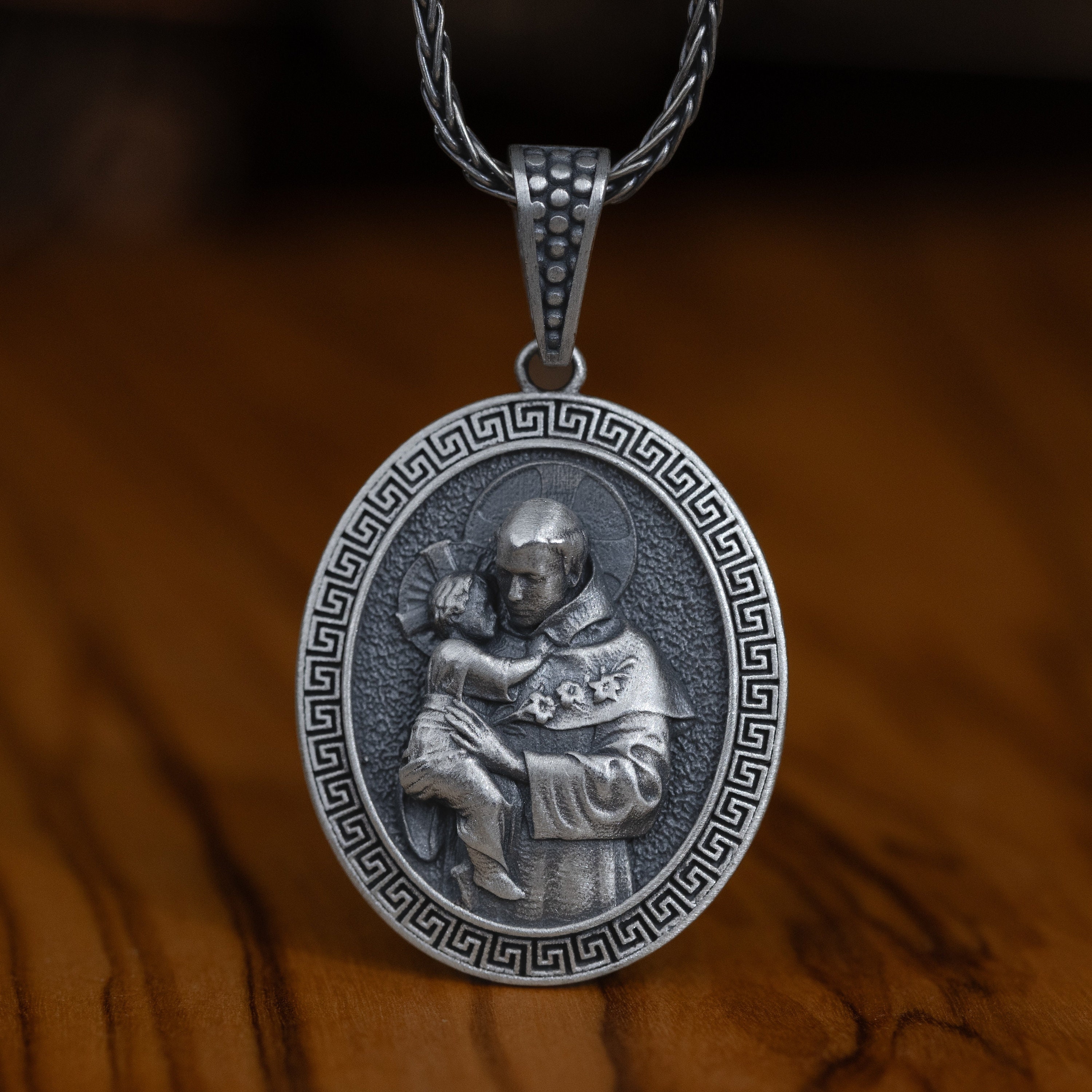 Unique Sterling Silver Saint Joseph Personalized Necklace, Saint Joseph ...