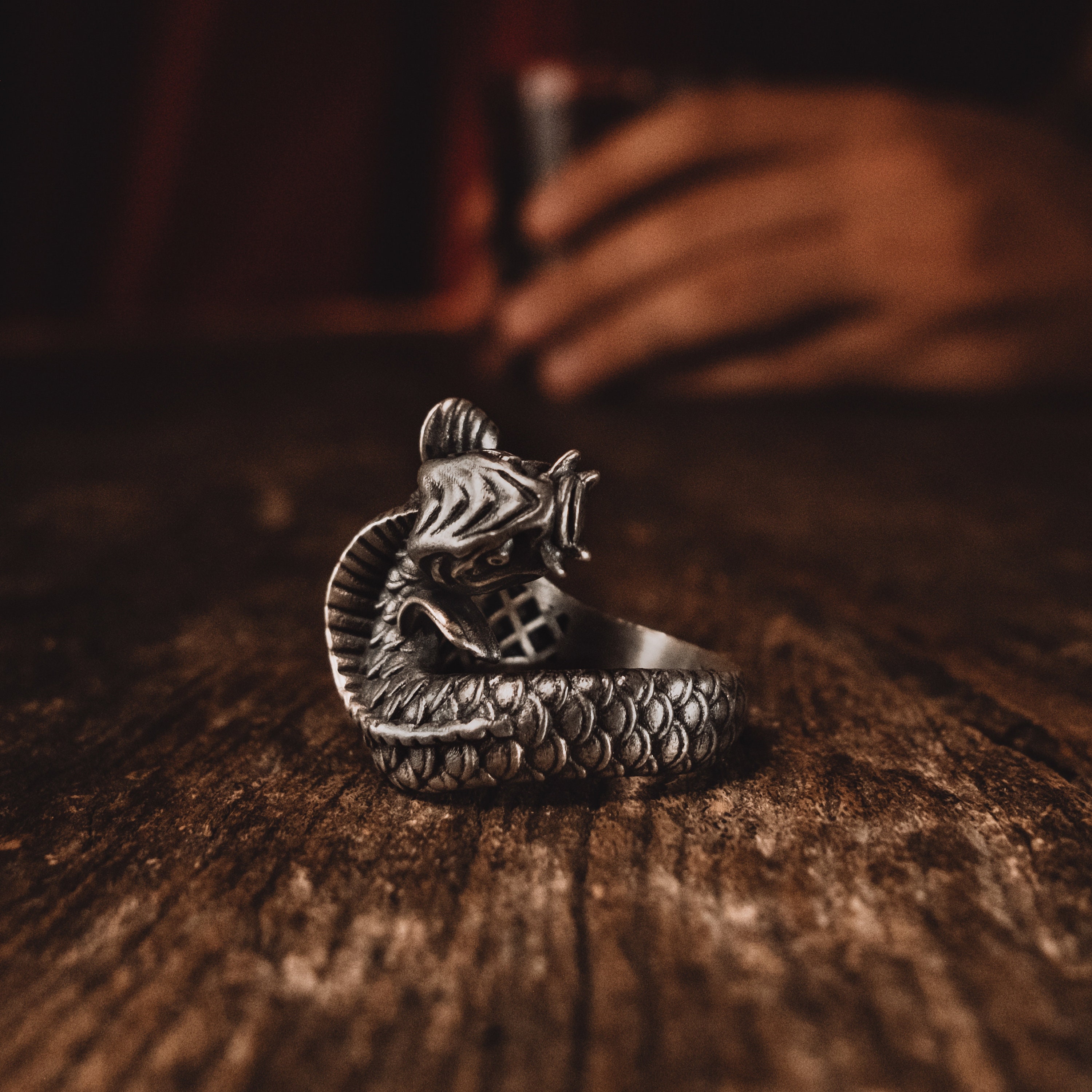 Japanese Koi Fish Cool Silver Ring, Carp Ring for Boyfriend, Sea Animal ...