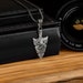 Arrowhead Necklace With Eye Horus Silver Men Pendant, Rock Face Silver ...