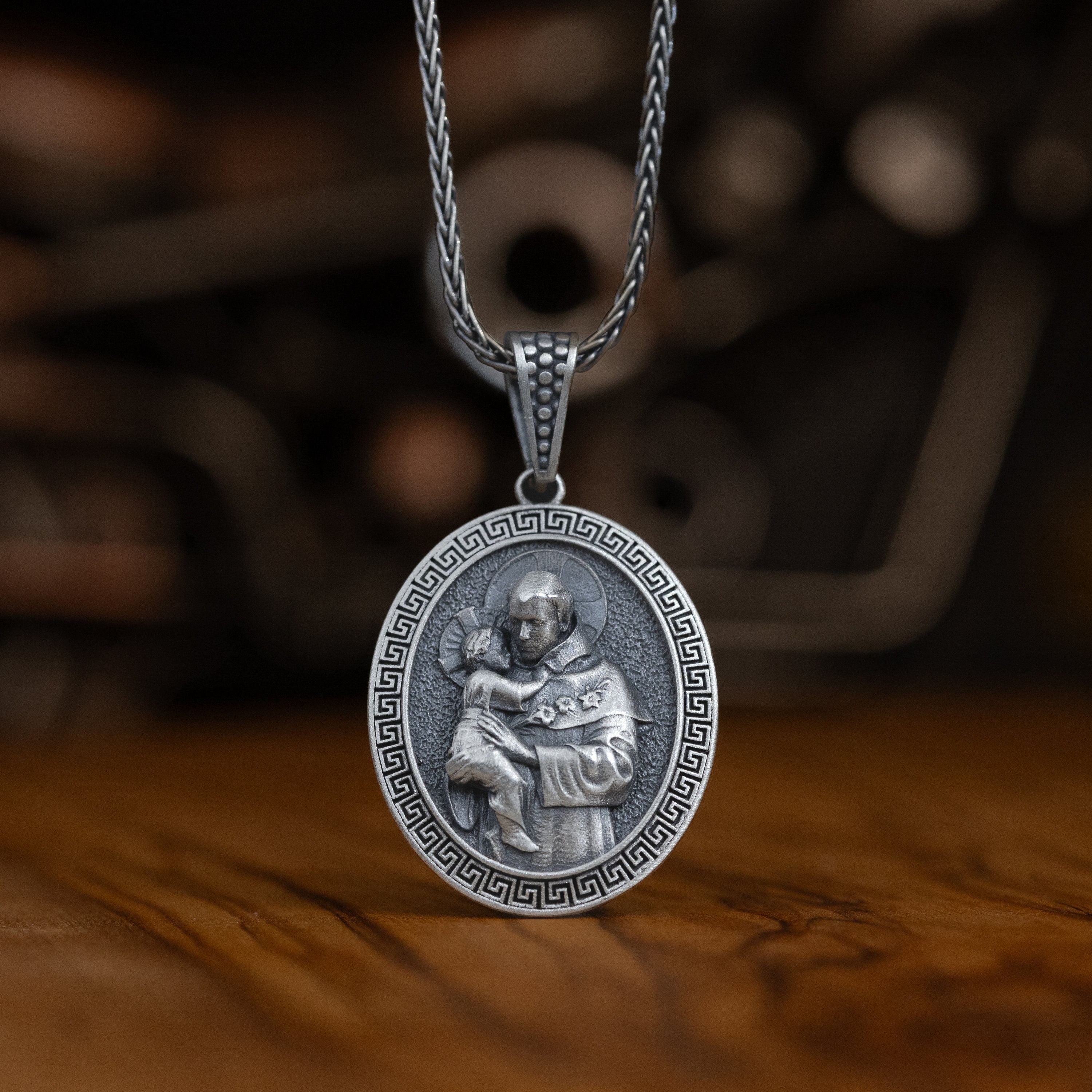 Unique Sterling Silver Saint Joseph Personalized Necklace, Saint Joseph ...