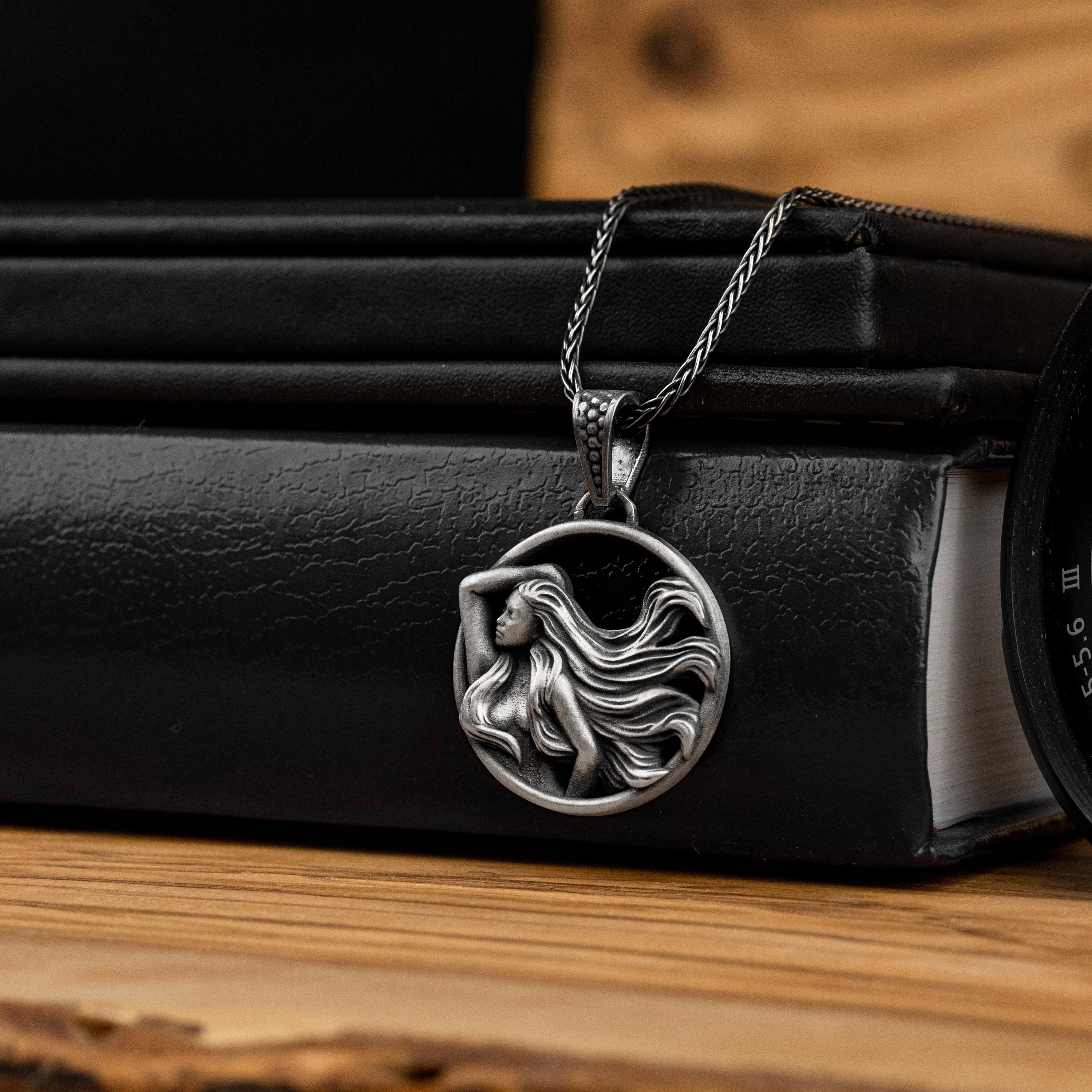 Unique Virgo Zodiac Astrology Silver Men Necklace, Engraved Virgo ...