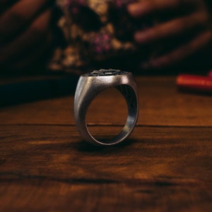 Cross Pinky Signet Ring in Silver for Men, Knight Templar Christian ...