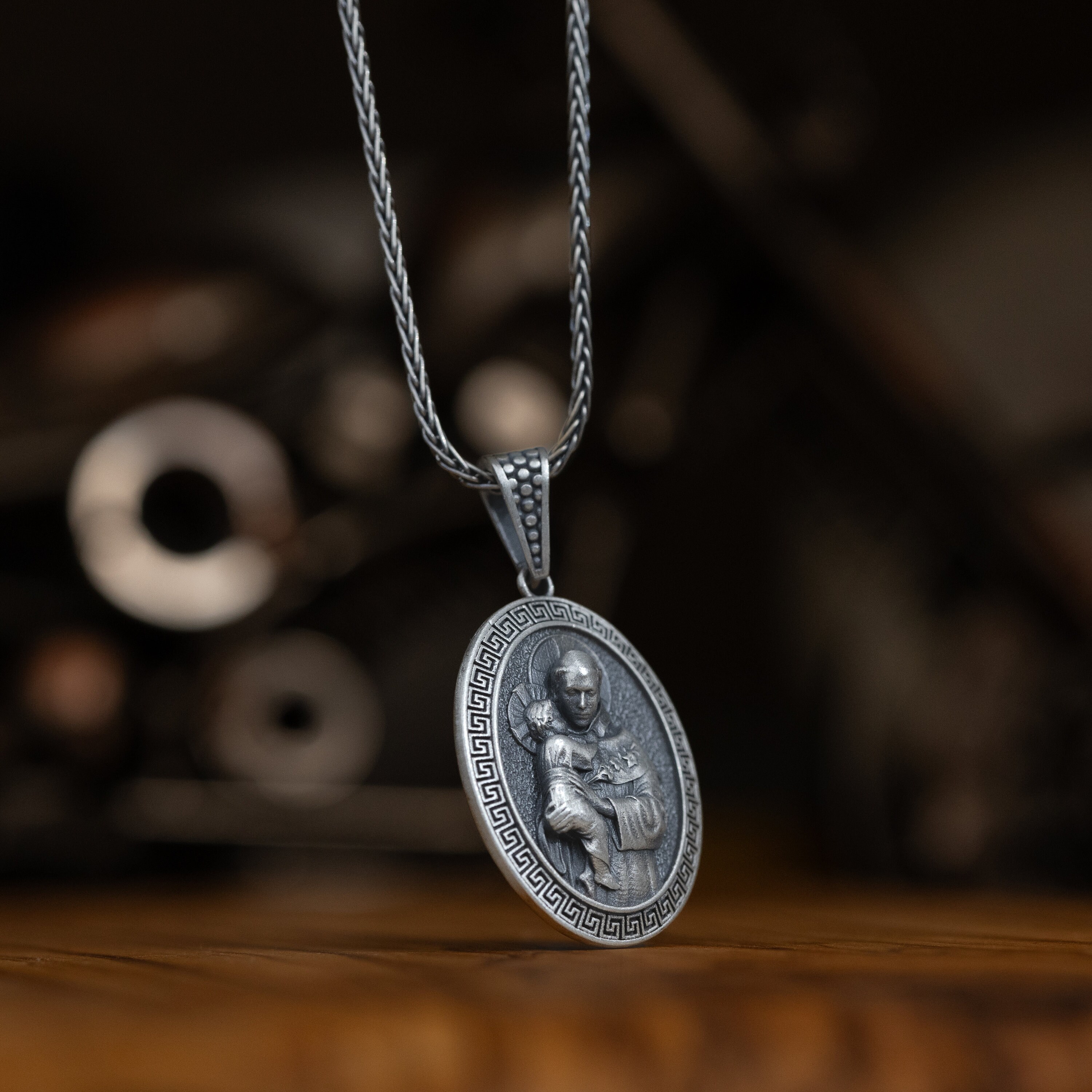 Unique Sterling Silver Saint Joseph Personalized Necklace, Saint Joseph ...