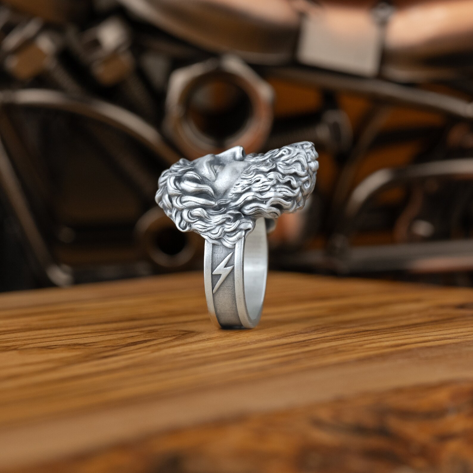 Handmade Zeus King of the Gods Ancient Ring, 925 Silver Greek Mythology ...
