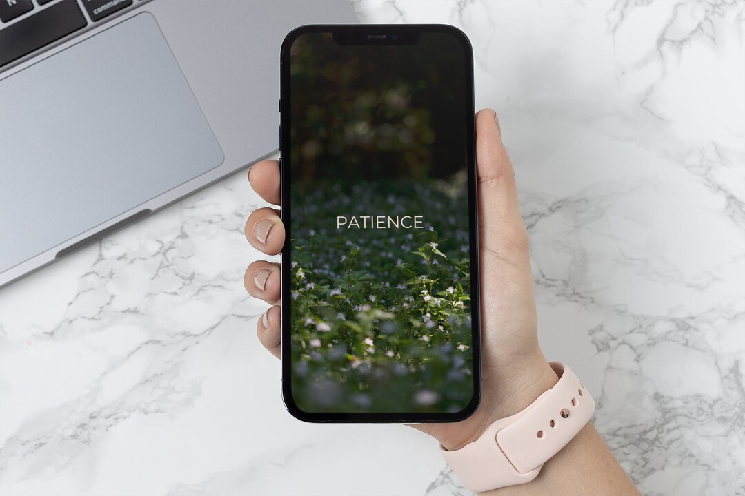 PATIENCE - Phone Wallpaper - Daily Reminder - Digital Art - Original ...