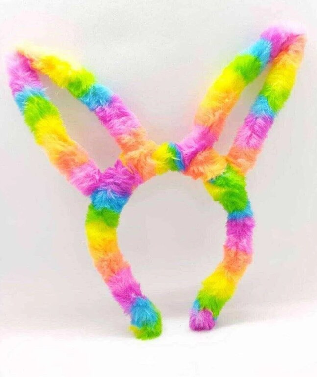 Rabbit Ear Crown, Rainbow Rabbit Ear, Easter Crown for Kids, Party ...