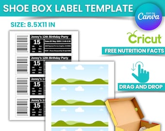 7 Extra Large Shoe Box Template, Shoe Box Svg, Shoe Box Label, Sneaker ...