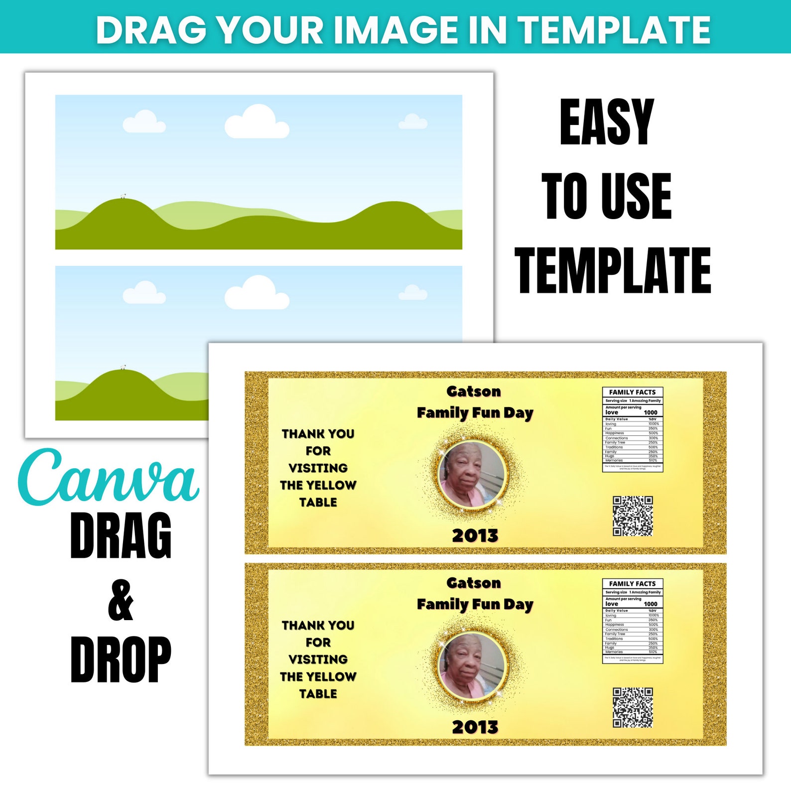 Editable Soda Can Label Template: Party Favor Wrapper (digital Download ...