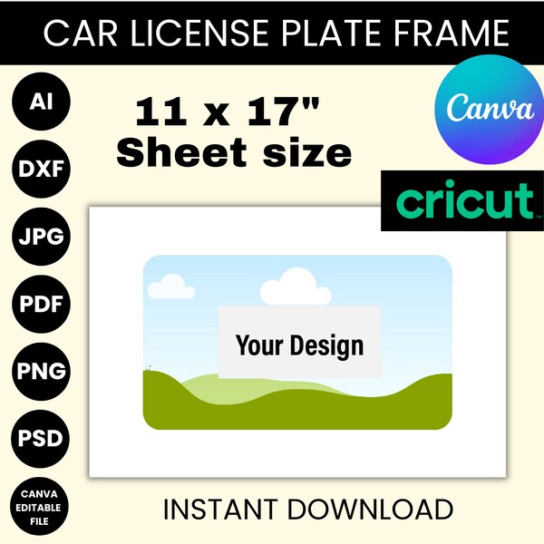 License Plate Laser Cut Svg - Etsy