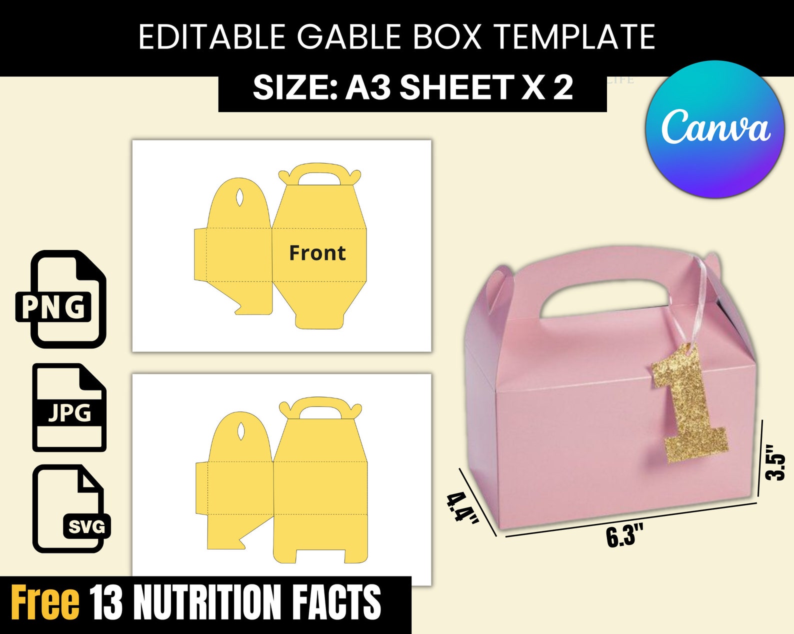 Gable Box Template SVG Gable Box Canva Box Template Svg - Etsy UK