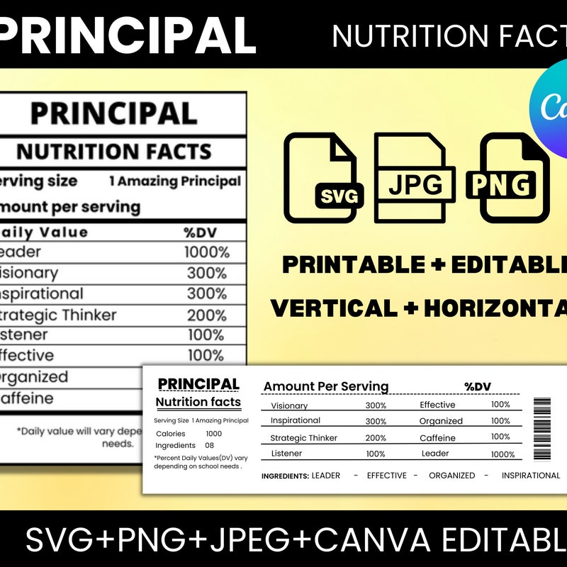 Prom Nutritional Facts - Etsy