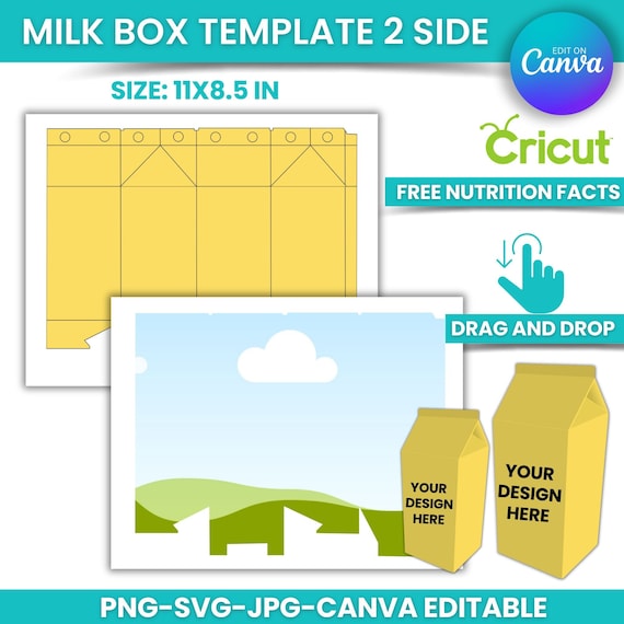 Milk Carton Design Template