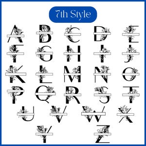 Family Name Monogram SVG Bundle: Wedding Split Monogram (digital ...