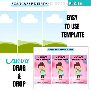 Gable Box Front Label Template, Gable Box Label, Gable Box Svg, Box Svg ...