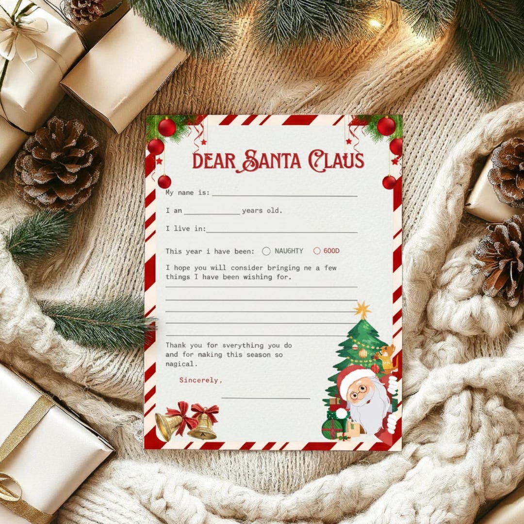 Editable Christmas Wish List | Christmas Gift List | DIY Kids Christmas ...