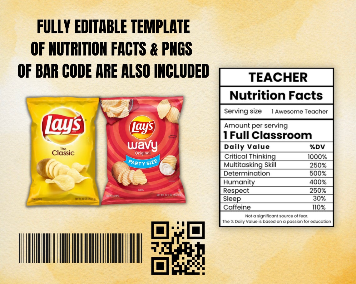 Chip Bag Template Blank Chip Bag Chip Bag Template Canva - Etsy UK