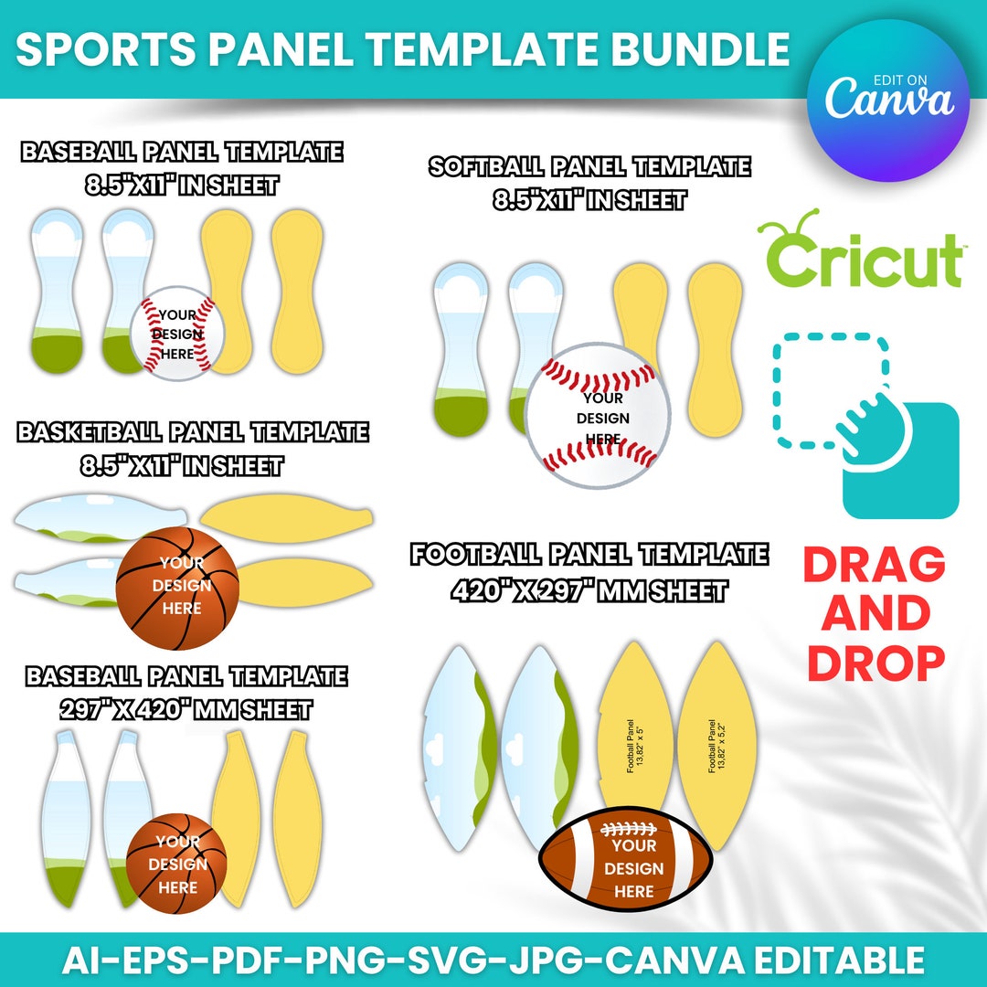 Size 7 Basketball Panel Template, Football Panel Template, Baseball ...