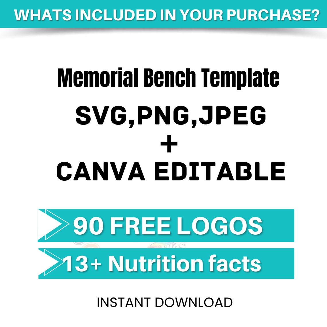 Memorial Bench Template: Laser Cut Files, Canva Editable (SVG, PNG, JPG ...