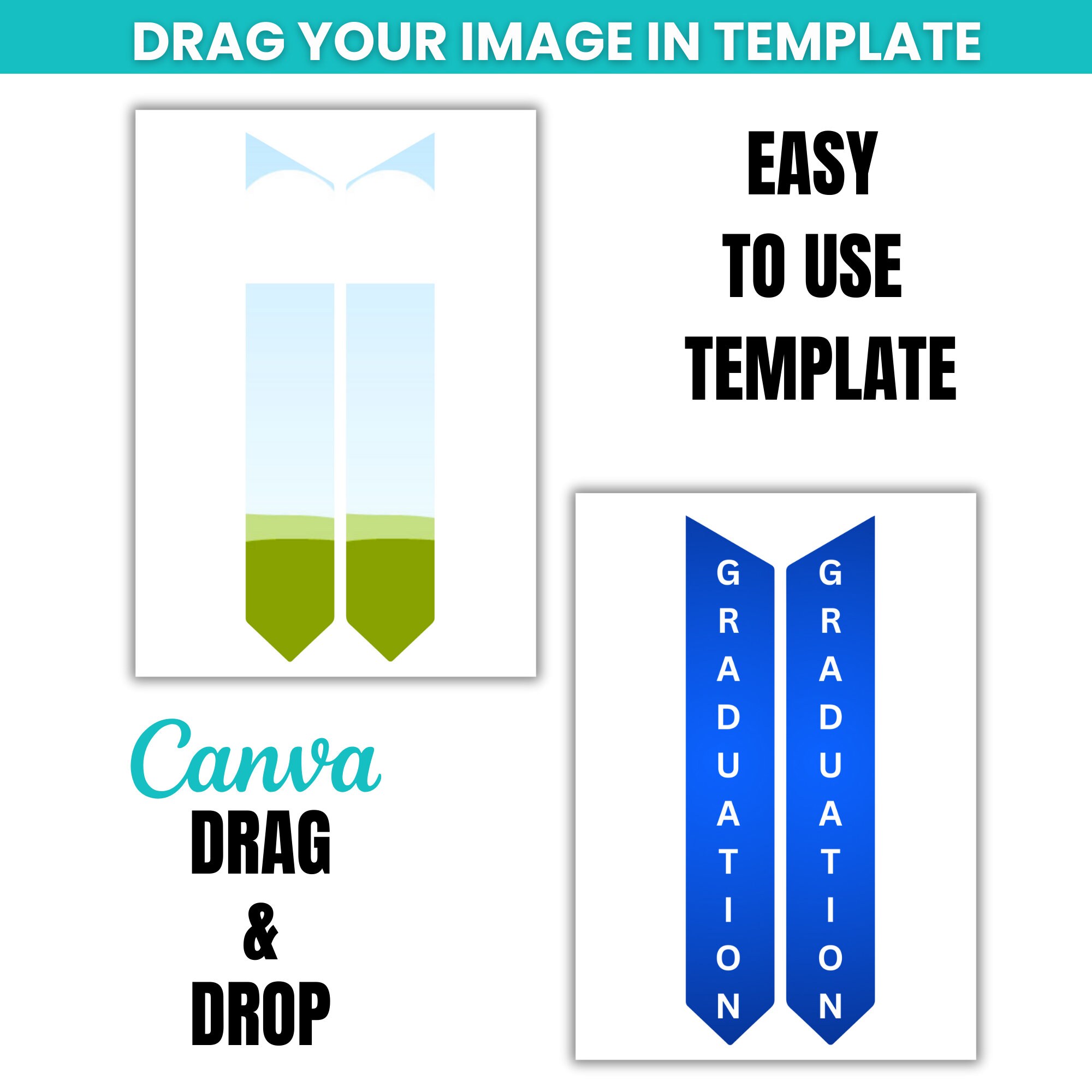 Graduation Stole Template Bundle Svg, Graduation Stole, Stole Template ...