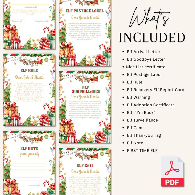 Editable Elf Letter Bundle: Christmas Arrival, Welcome, and Goodbye ...