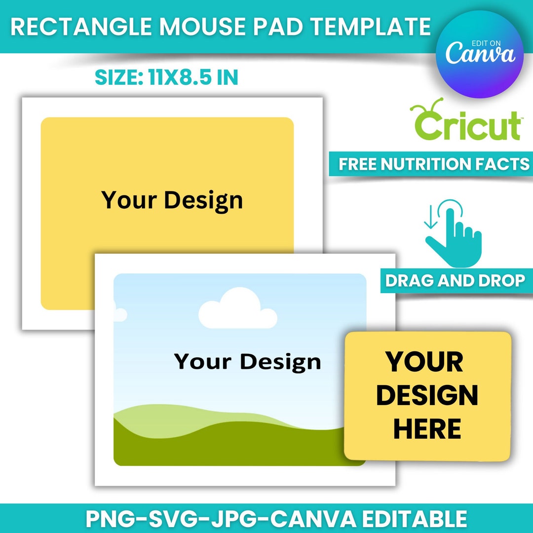 Rectangle Mouse Pad Template: DIY Sublimation Design (SVG, PNG) - Etsy