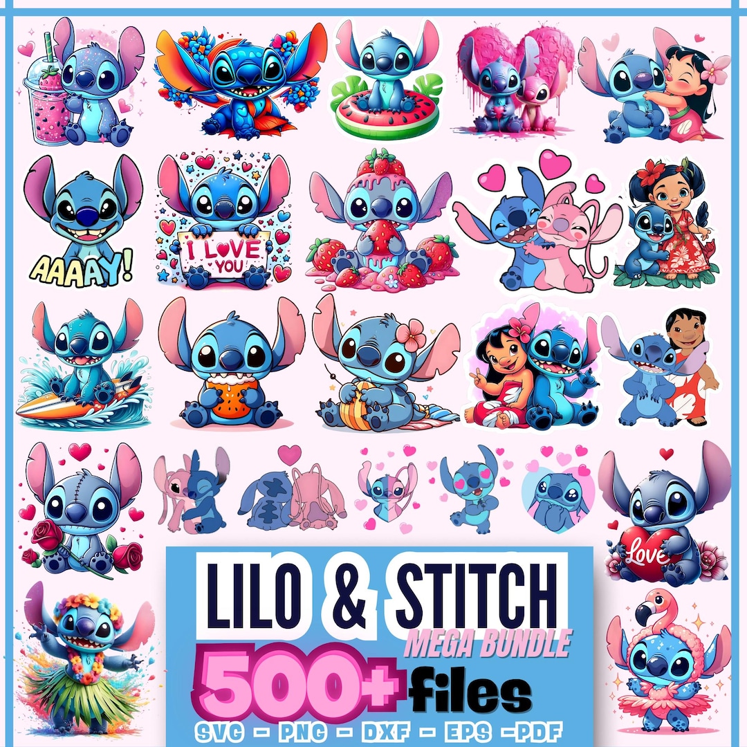 500+ Lilo and Stitch SVG Bundle, Lilo and Stitch Sublimation, Stitch ...