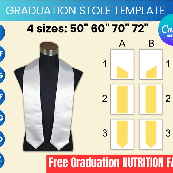 Graduation Stole Template - Etsy