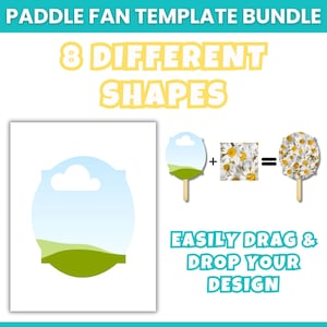 Paddle Fan Template Bundle SVG, Hand Heart Fan (digital Download) - Etsy