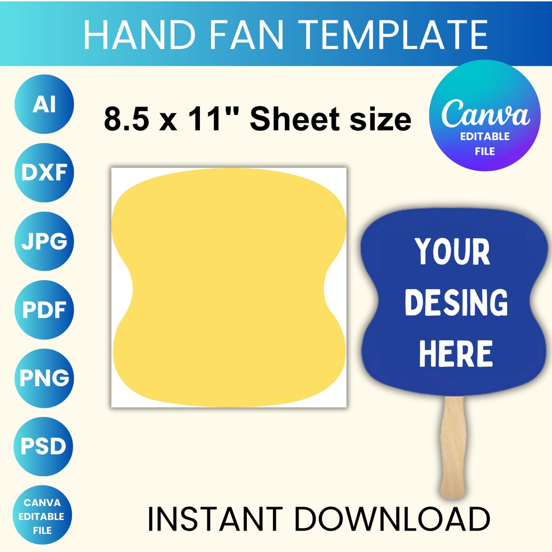 Hourglass Shape Fan Template SVG Png Canva Editable - Etsy Australia