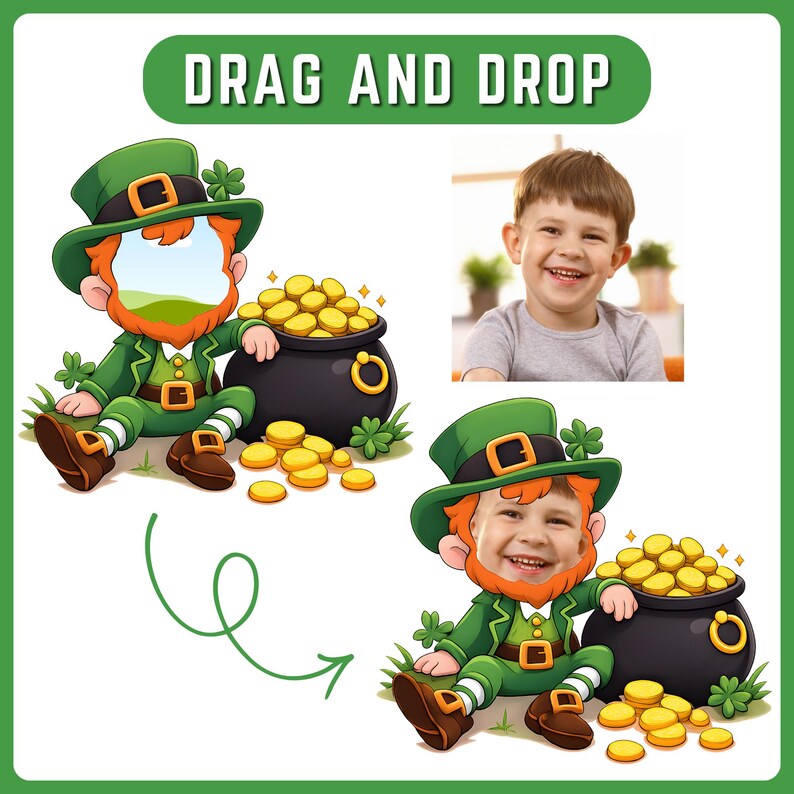 St. Patrick's Day Leprechaun Add Face Activity, Bulletin Board Decor ...