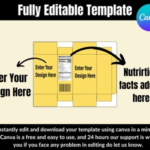 Cereal Box Template 0.95oz, Cereal Packaging Template, Canva, Cricut ...