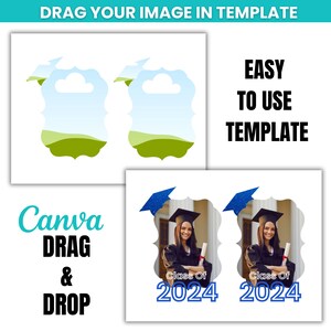 Graduation Fan Template, Grad Fan Template SVG, Canva, Graduation Fan ...