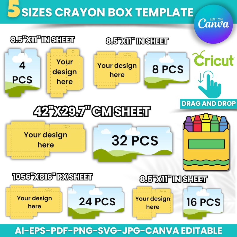Custom Crayon Box 8 - Etsy