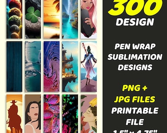 35 Watercolor Floral PNG Pen Wrap Bundle, Pen Wrap Sublimation Designs ...