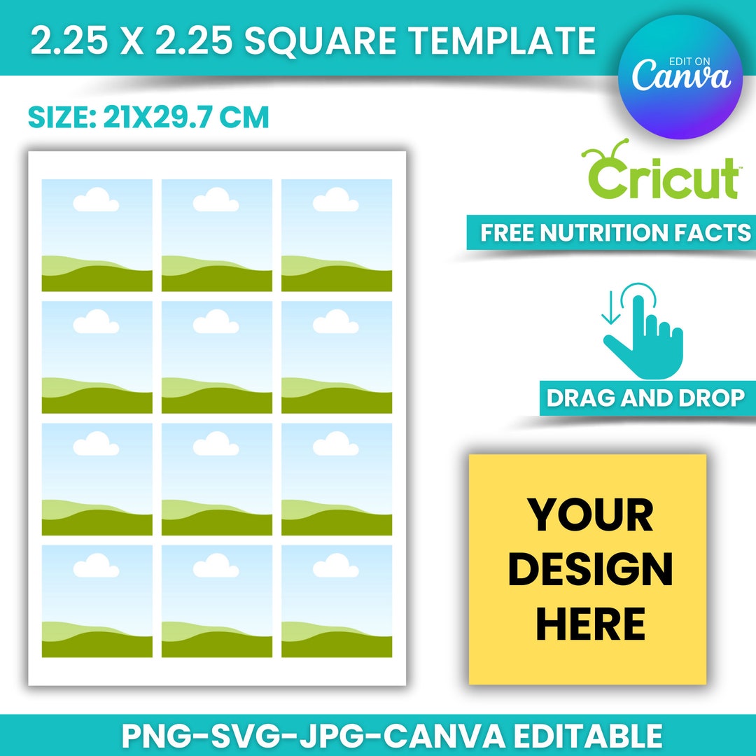 Square Coaster Sublimation Template: Car Coaster, SVG PNG Canva (2.25 ...