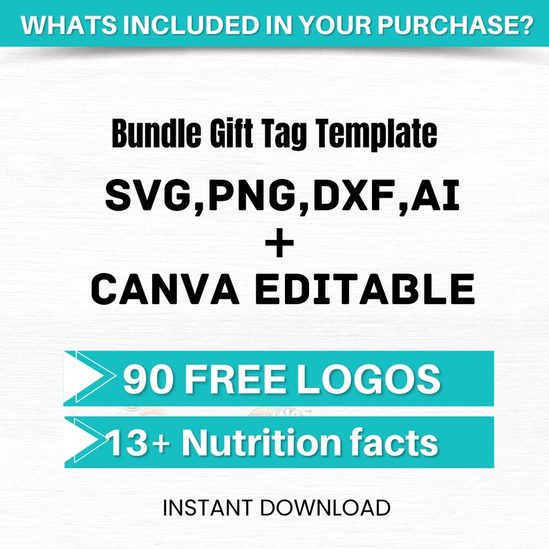 Editable Gift Tag Template Bundle: Printable DIY Party Tags (canva) - Etsy